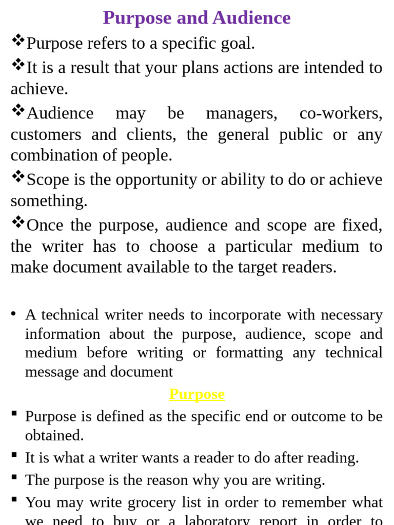 Purpose and Audience | PDF | Jargon | Cognitive Science
