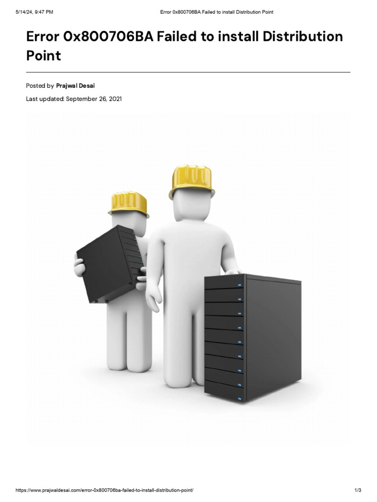 Fix Error 0x800706BA Distribution Point | PDF | Computer File | Microsoft