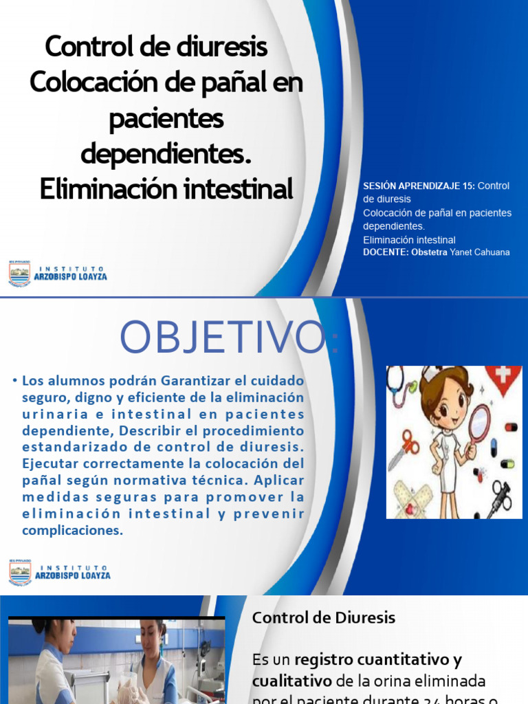Control de Diuresis en Pacientes Dependientes | PDF | Heces ...