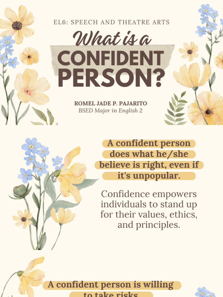 Traits of a Confident Person | PDF