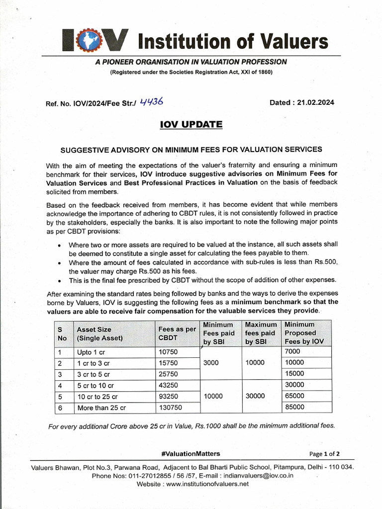 03 - Suggestive Advisory On Minimum Fees - 21.02.2024 | PDF