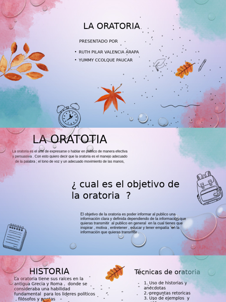 La Oratoria: Arte y Técnicas Esenciales | PDF