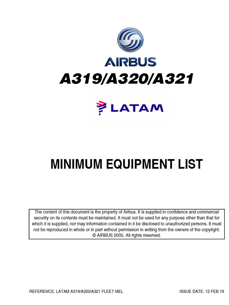 Minimum Equipment List A320 | PDF | Flight Recorder | Aerospace