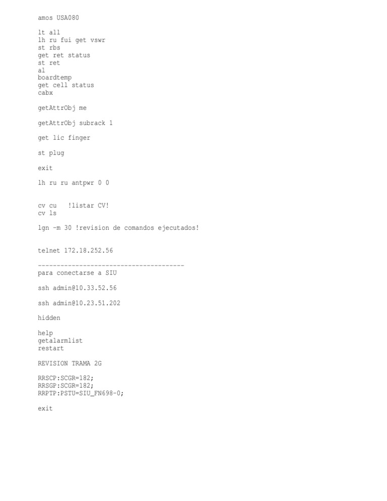 Comandos SIU | PDF | Computers