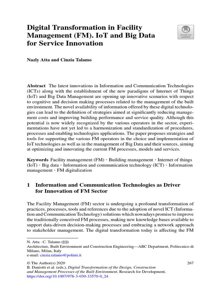 Digital Transformation in Facility Management | PDF | Internet Of ...