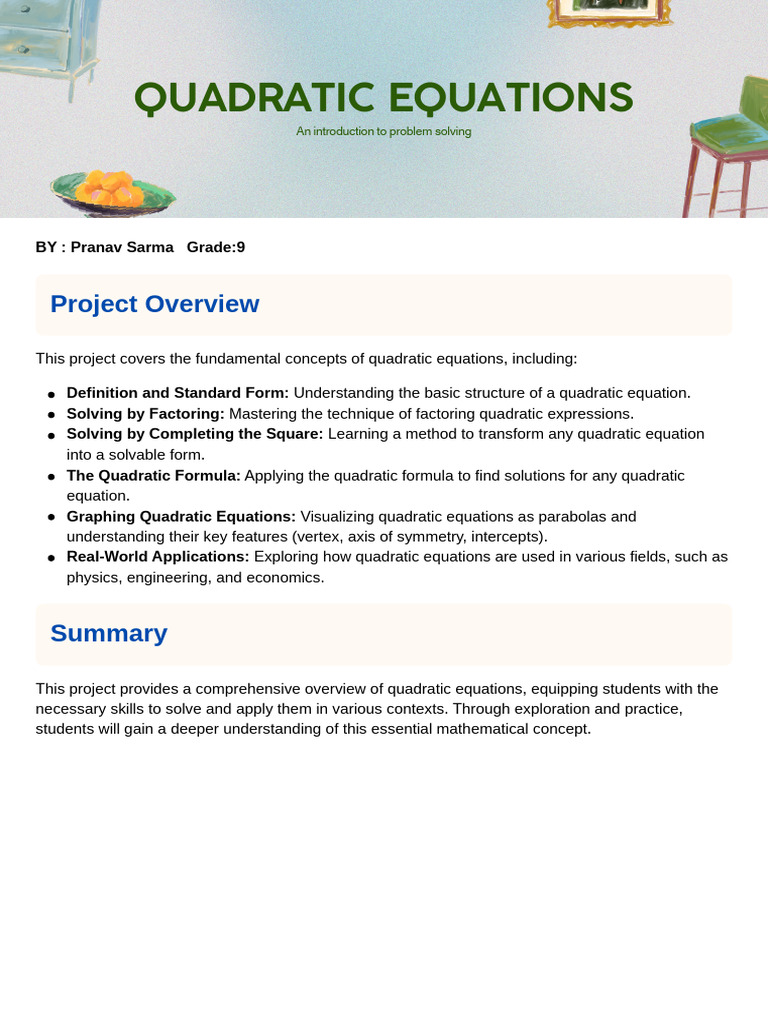 Exploring Quadratic Equations | PDF