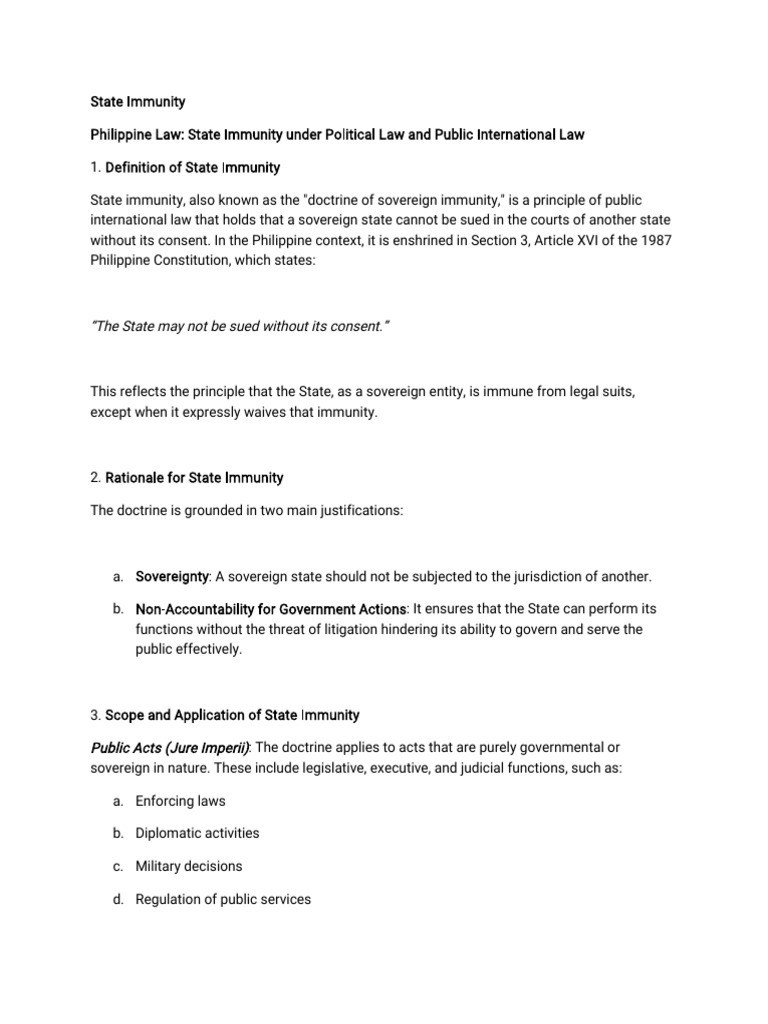 State Immunity WPS Office | PDF | International Humanitarian Law ...