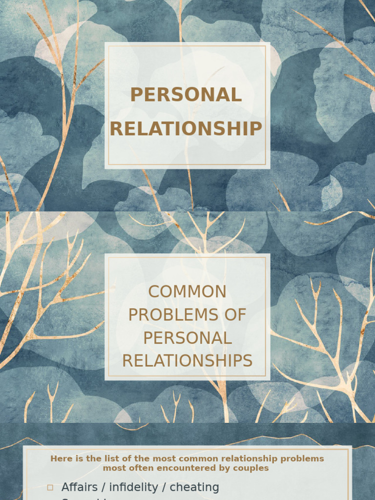 Common Problems in Personal Relationships | PDF | Infidelity | Love
