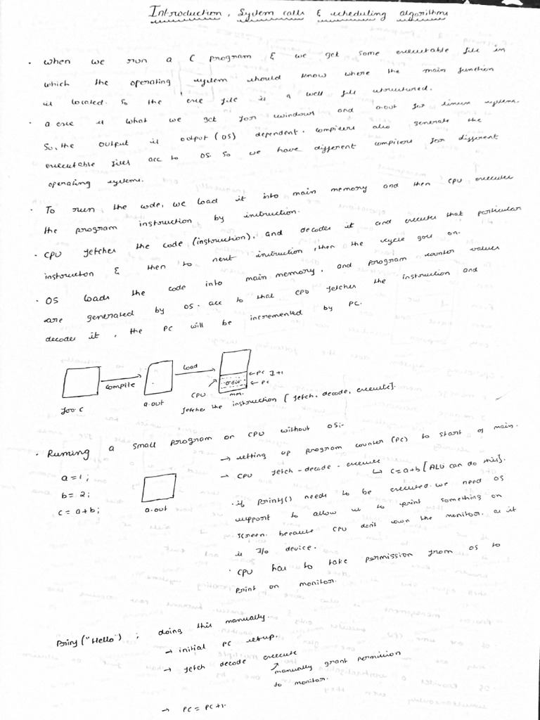 Operating System Handwritten Notes | PDF