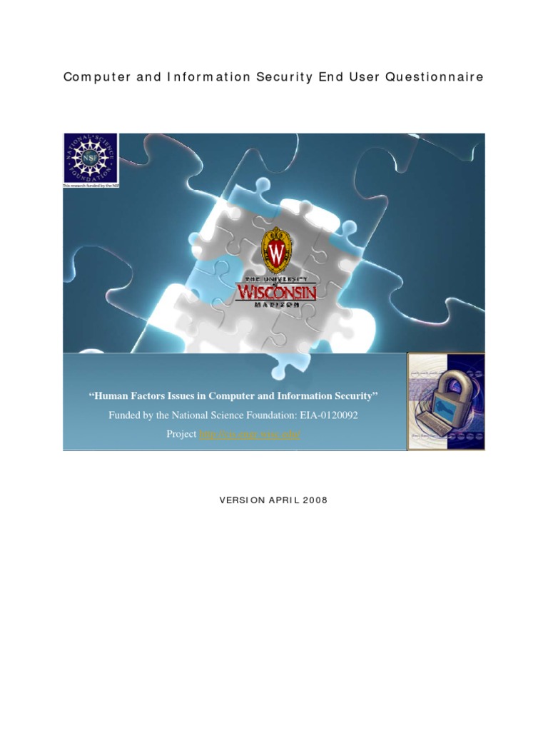 Computer and Information Security End User Questionnaire | PDF ...