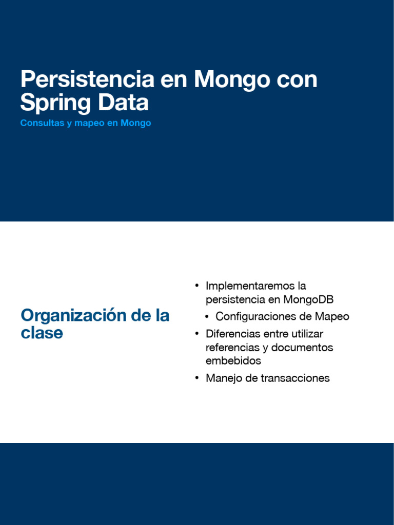 BD2 2025 - Teoria Spring Data Mongo | PDF | Mongo Db | Recuperación de información