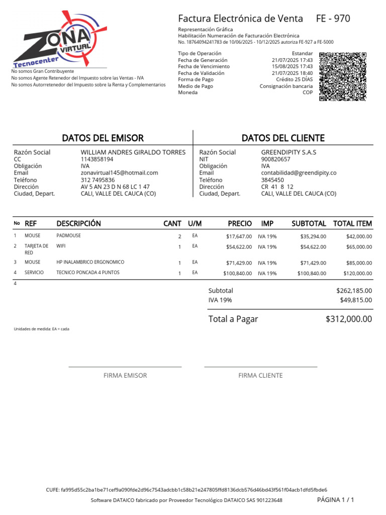 Fe 970 | PDF | Industrias de servicio | Pagos
