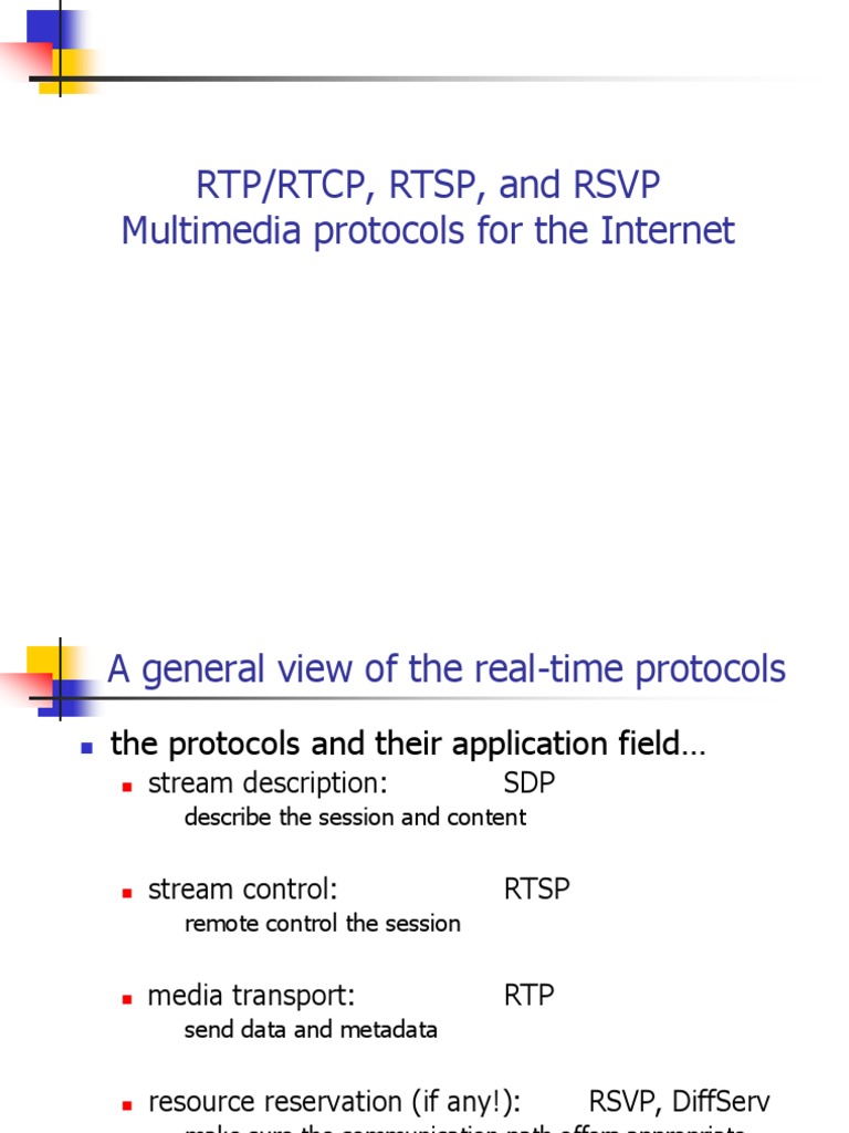 RTP RTCP | PDF | Quality Of Service | Streaming Media