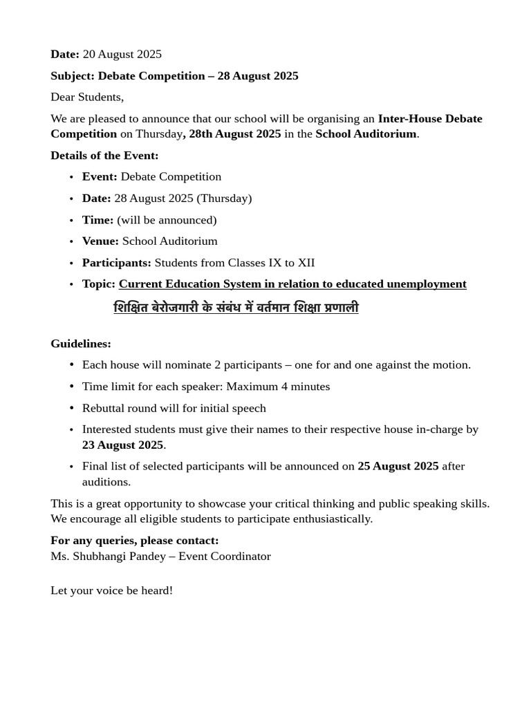 Debate Circular | PDF