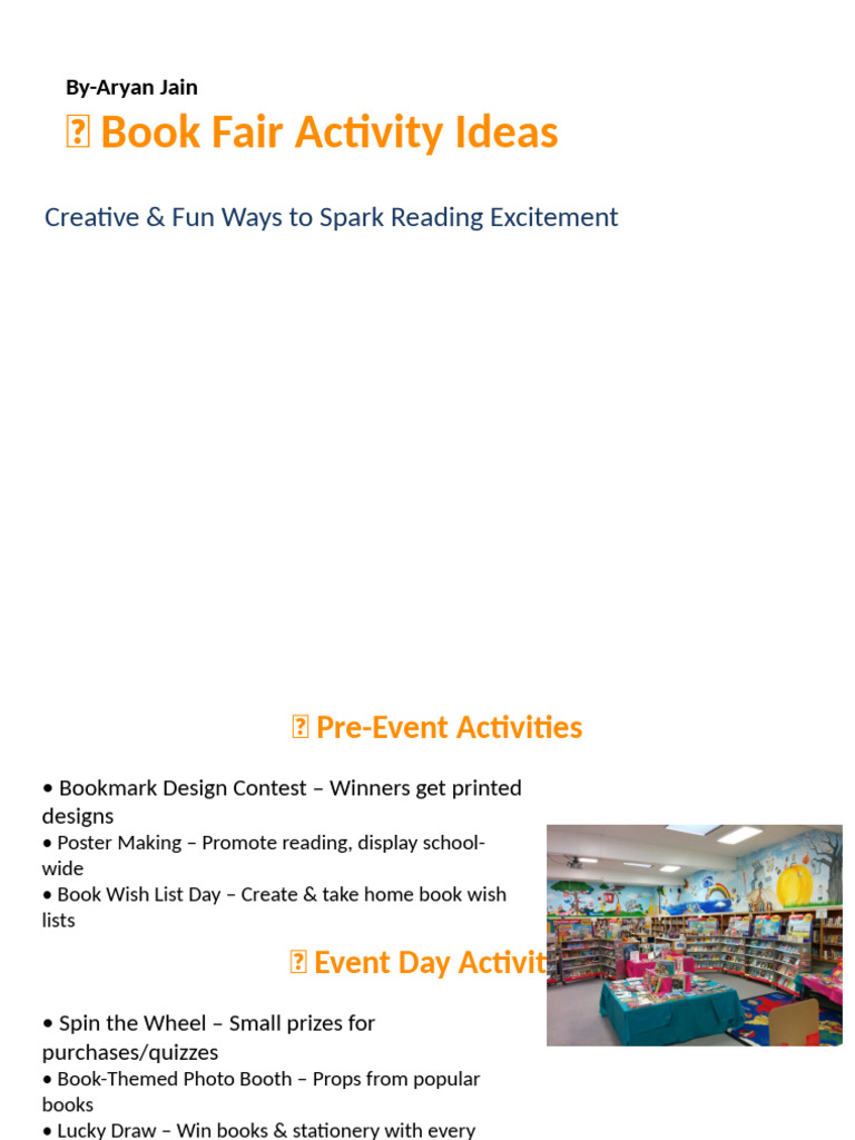 Book Fair Activities Attractive | PDF