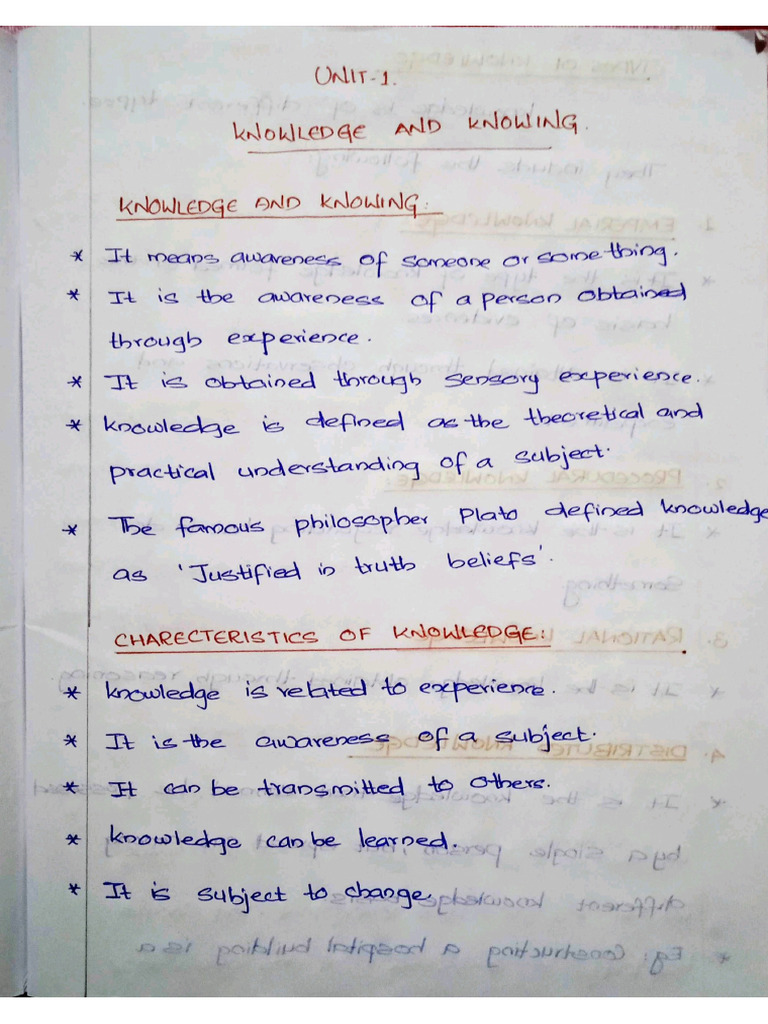 Notes - KC - 4th Sem - Knowledge and Curriculum | PDF