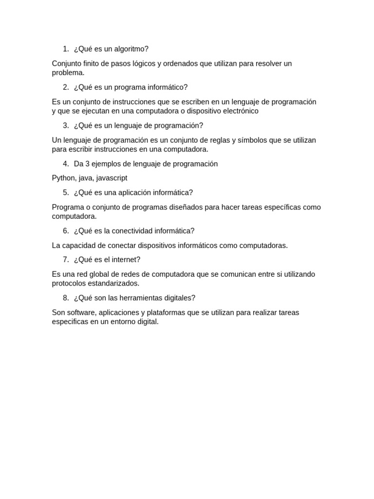 Conceptos Clave de Informática y Programación | PDF | Informática | Red ...
