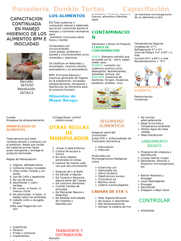 Capacitación en Manejo Higiénico de Alimentos | PDF | Alimentos