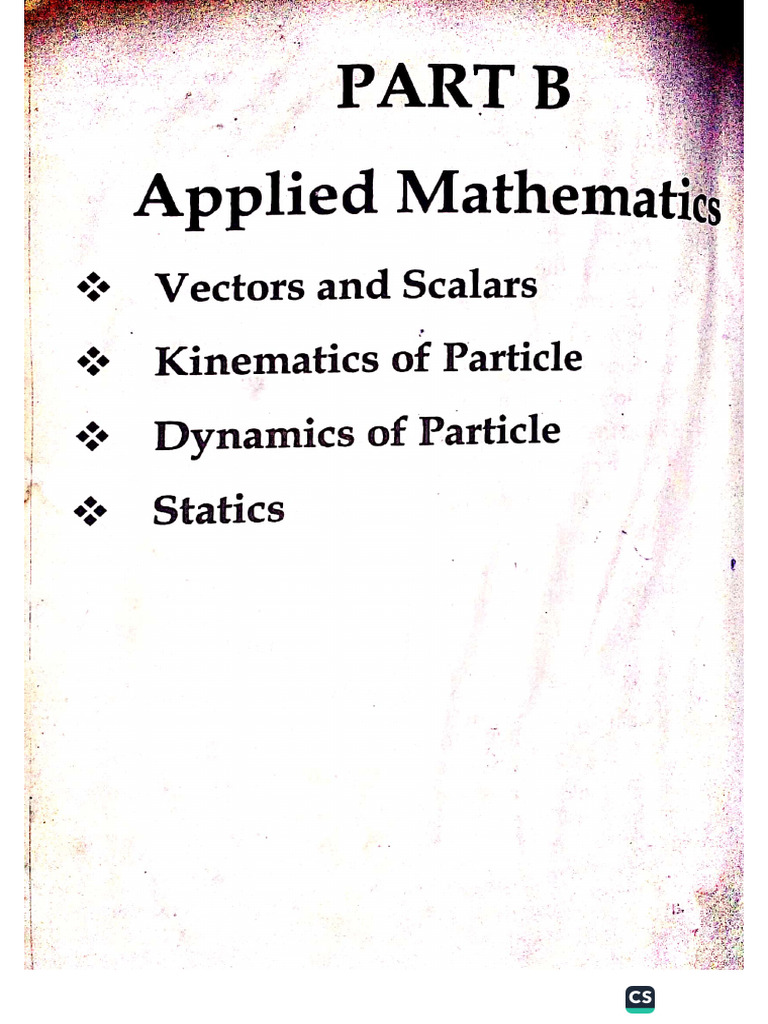 Vectors and Scalars Math 102-1 | PDF