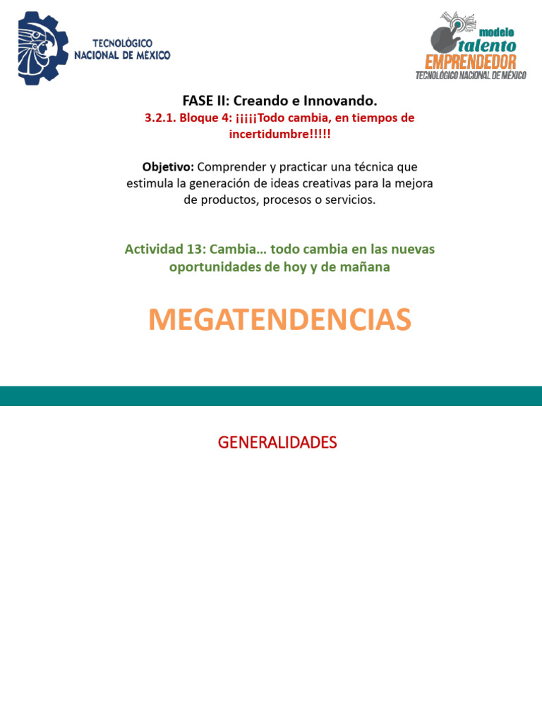 Act13 Formato Ejercicio Megatrends | PDF | Sustentabilidad | Inteligencia artificial