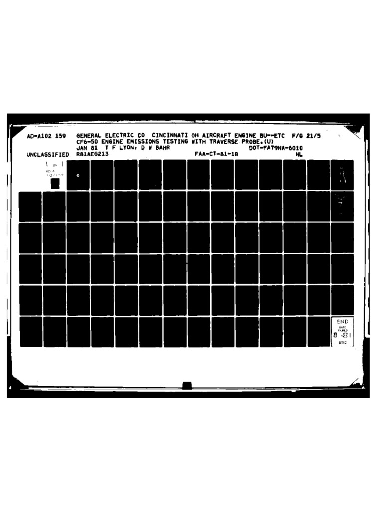 CF6-50 Engine Emissions Testing Report | PDF | Exhaust Gas | Engines