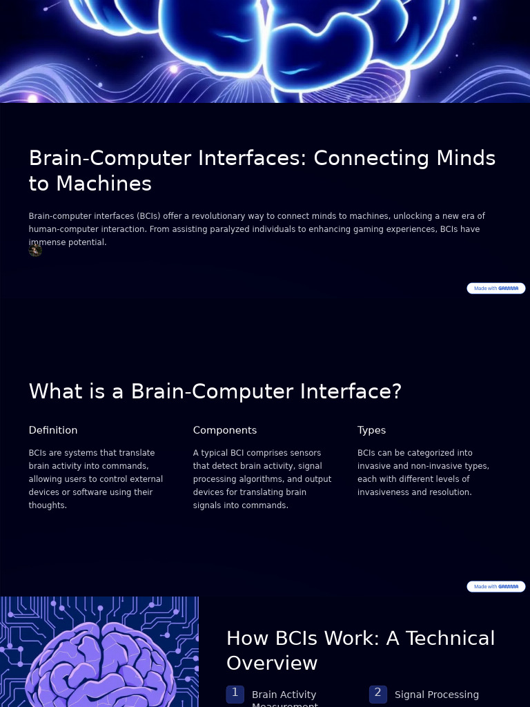 Brain Computer Interfaces Connecting Minds To Machines | PDF | Electroencephalography | Neuroscience