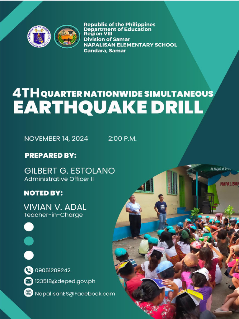 Invitation to 4th Quarter Earthquake Drill | PDF | Emergency Management