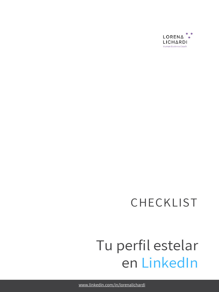 CheckList Tu Perfil Estelar en LinkedIn | PDF | Vinculado en