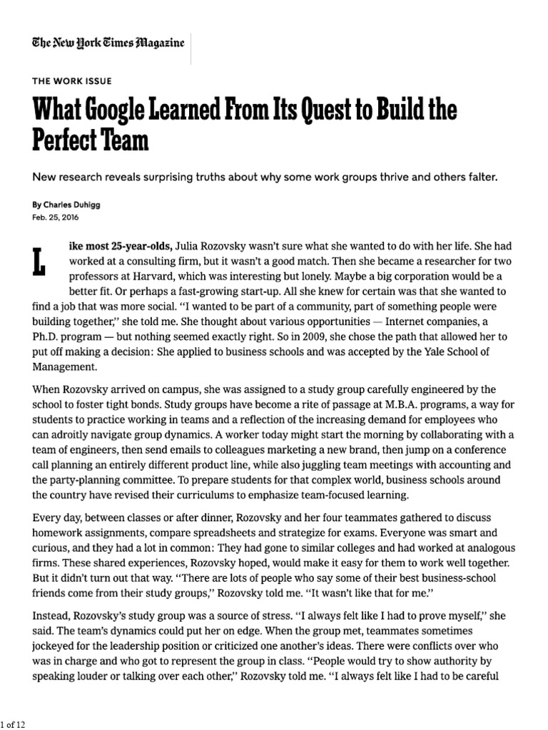 Duhigg+ +What+Google+Learned+From+Its+Quest+to+Build+the+Perfect+Team | PDF