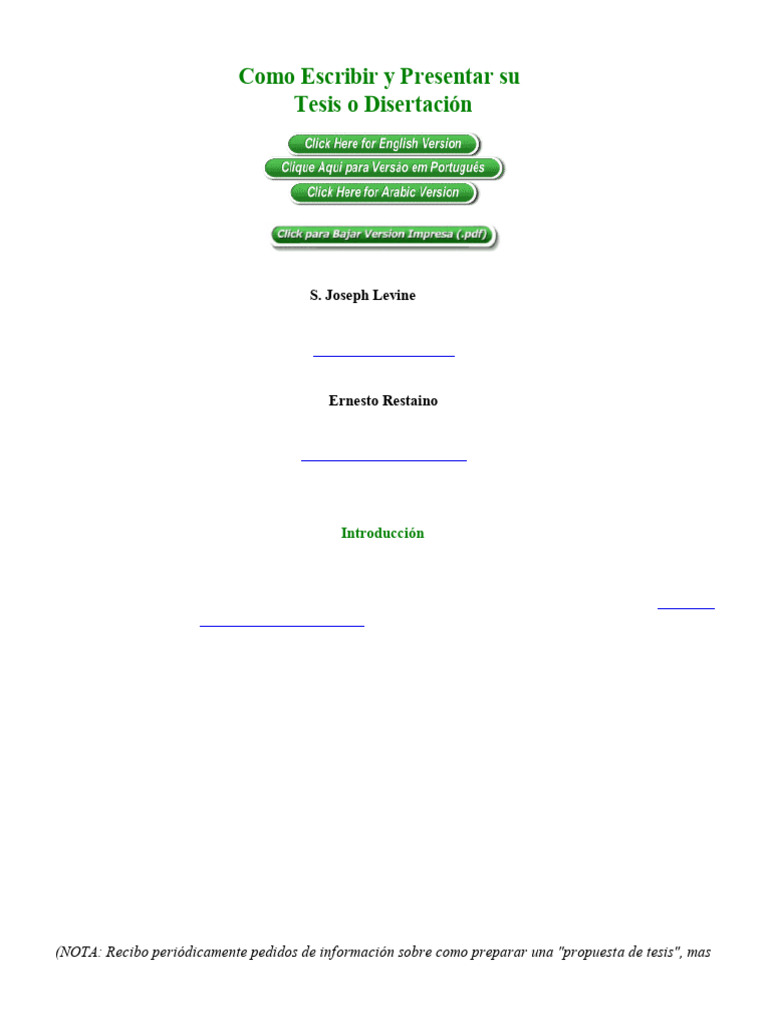Como Escribir Una Tesis | PDF | Tesis | Pensamiento