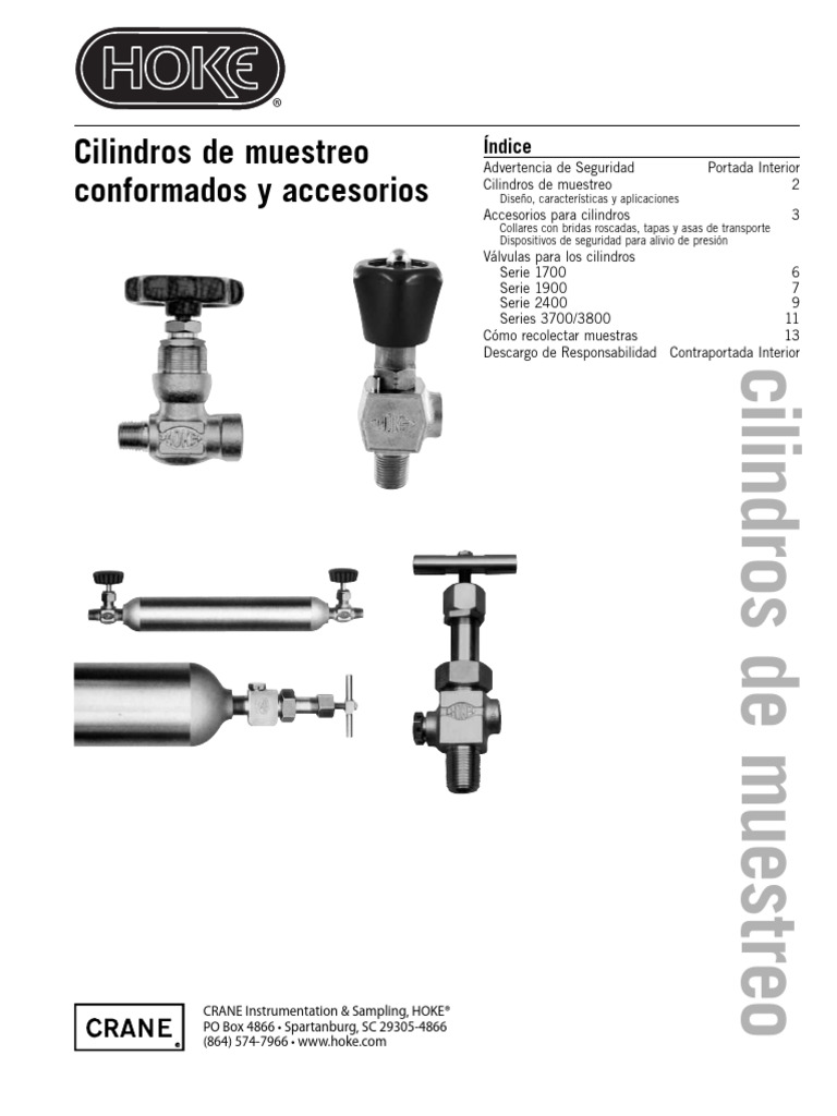 Cilindros de Muestreo HOKE® y Accesorios | PDF | Tubo vacío | Gases