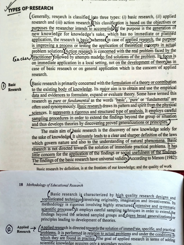 Types of Research: Basic, Applied, Action | PDF | Knowledge | Theory
