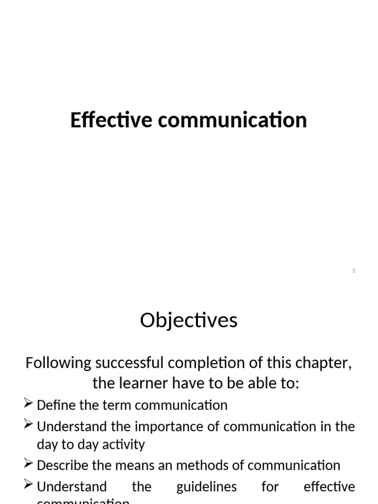 2d Effective Communication | PDF | Communication | Body Language