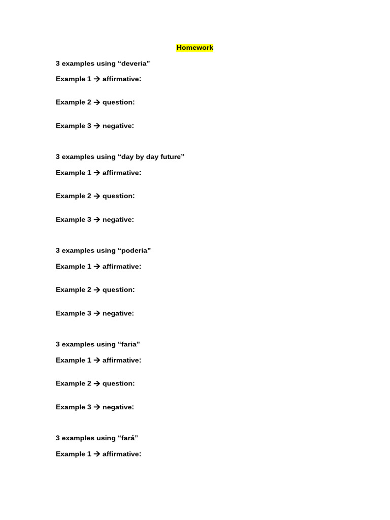 Modal Verbs - Give Examples AND Translate | PDF