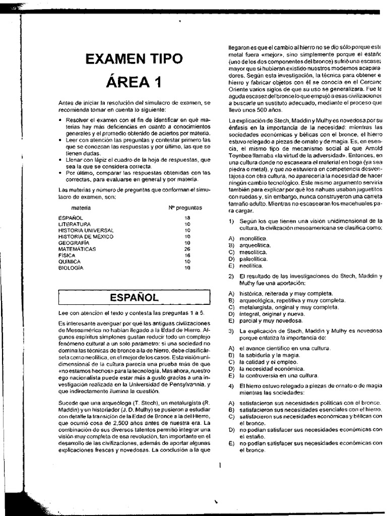 EXAMENES SIMULACRO PROPUESTA XXI - Compressed | PDF
