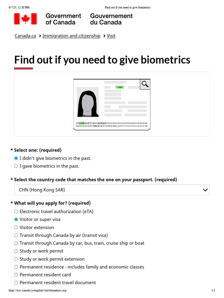 Find Out If You Need To Give Biometrics | PDF | Government And ...