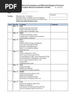 OSCE Checklist Spine Examination | PDF
