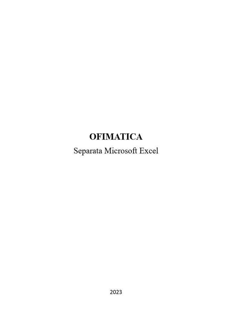 Guía Básica de Microsoft Excel 2023 | PDF | Microsoft Excel | Microsoft