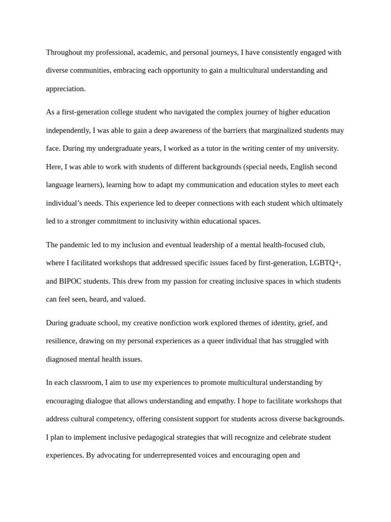 Diversity Statement | PDF