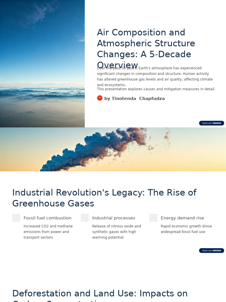 Air Composition and Atmospheric Structure Changes A 5 Decade Overview ...