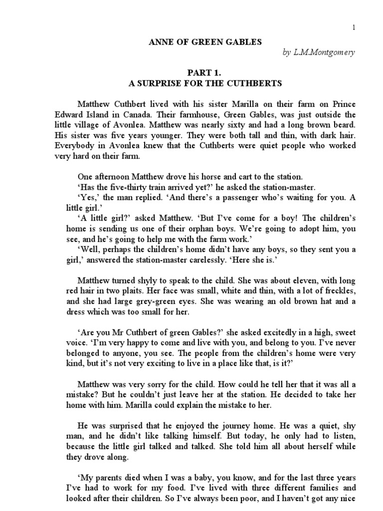 Anne of Green Gables | Anne Of Green Gables | Anne Shirley