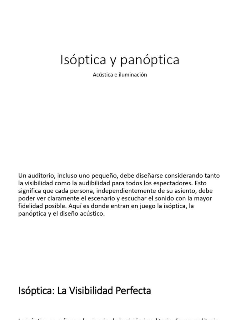 Isóptica y Panóptica | PDF