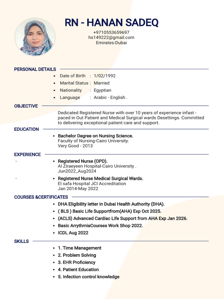 Hanan CV For Opd &med Surg | PDF