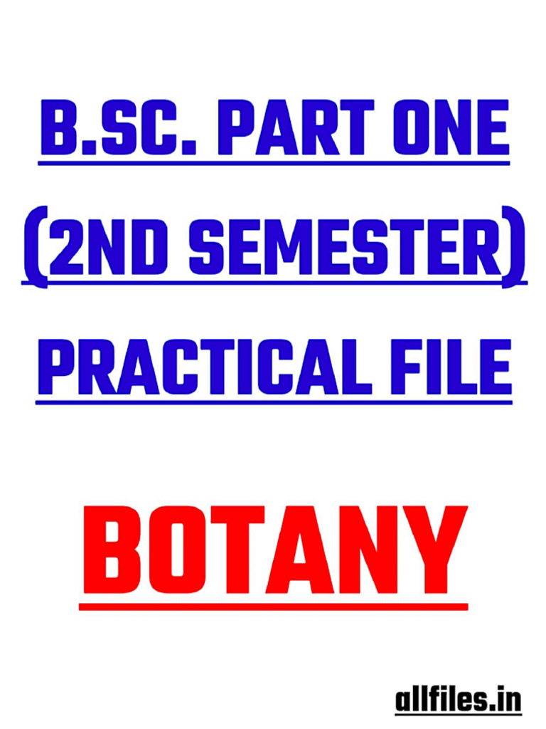 Bsc 2nd Sem Botany Practical File Pdf