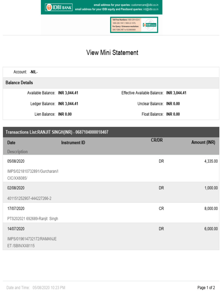 Op Mini Statement UX505!08!2020 | PDF