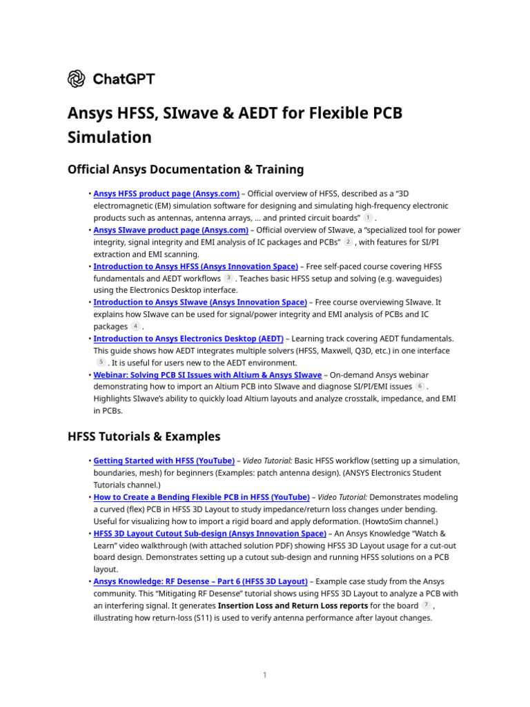 Ansys HFSS, SIwave & AEDT For Flexible PCB Simulation | PDF | Printed Circuit Board | Antenna ...