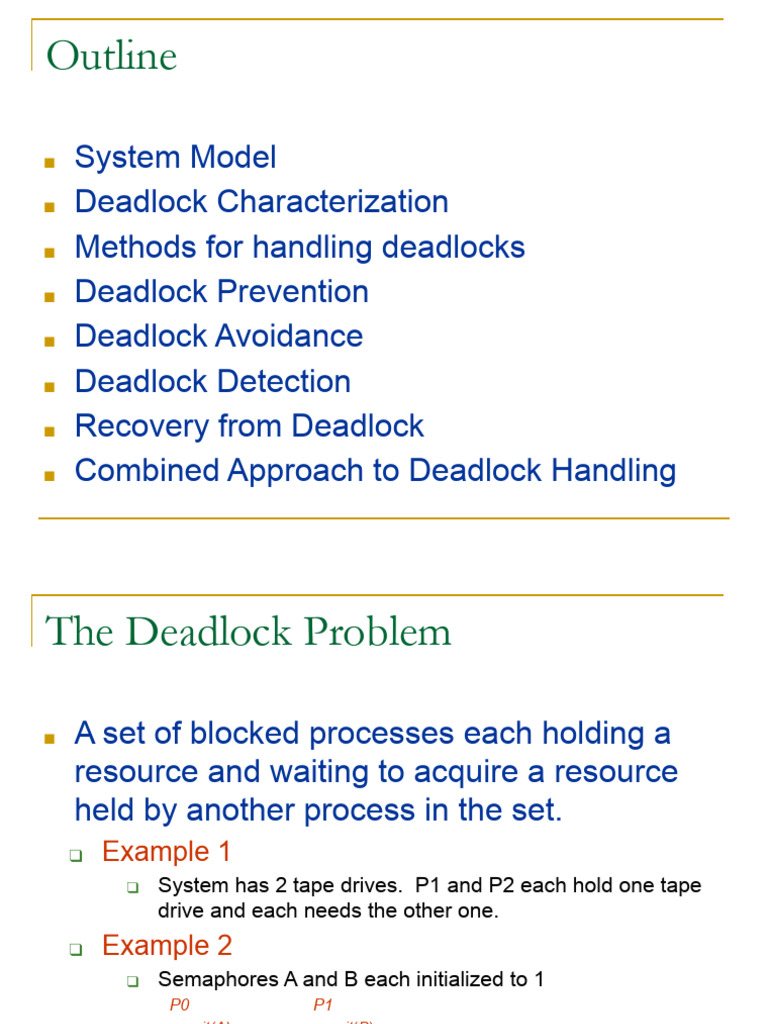 Deadlocks Prevention Detection and Avoidance | PDF | Computer Science | Computing