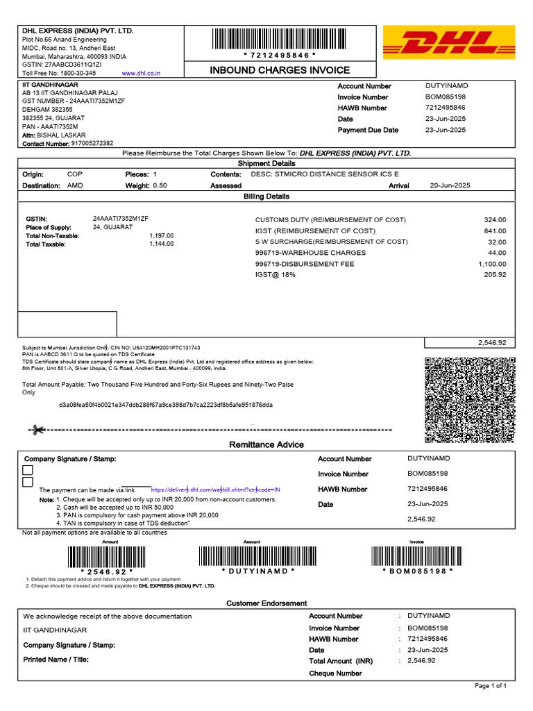 Dutyinamd Bom085198 20250623 Cop Amd CSH 20250617 24aaati7352m1zf in Dtvin Biv Ib Orig Dvi Bom ...