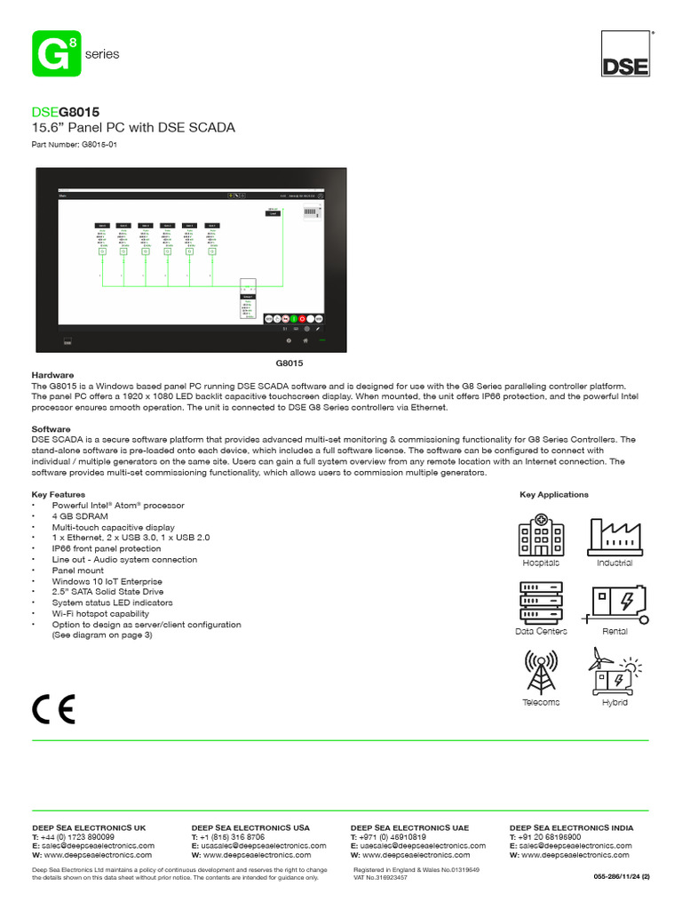 G8015 Panel PC with DSE SCADA | PDF | Personal Computers | Usb