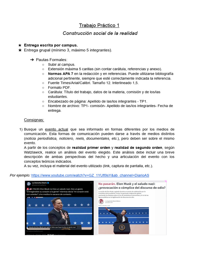 TP1- Construccion Social de La Realidad | PDF